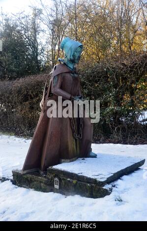 Statue of Alice Nutter one of the Pendle Witches on route to be tried ...