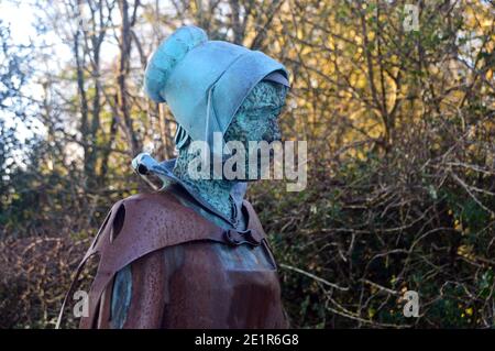 Statue of Alice Nutter one of the Pendle Witches on route to be tried ...