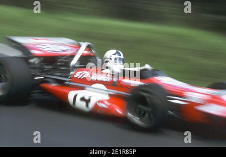 Chris AMON driving March-Ford F1 car in full speed during 1970 Grand ...