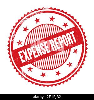 EXPENSE REPORT text on red grungy rectangle stamp sign Stock Photo - Alamy