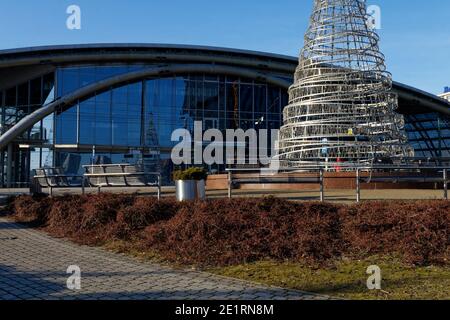 Rondo (Roundabout) in downtown Katowice, important transit interchange ...