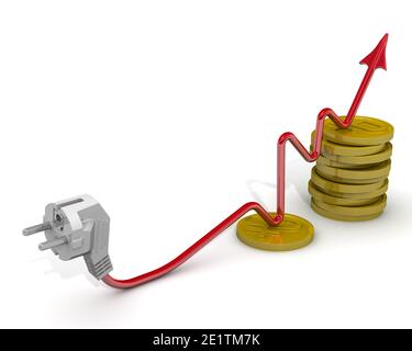 Russian ruble symbol with red arrow pointing down Stock Photo - Alamy