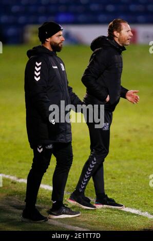 SOUTHEND, ENGLAND - JANUARY 09: L-R Tom Prodomo, assistant manager. And ...