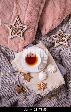 autumn still life tea on the table with sweets Stock Photo - Alamy