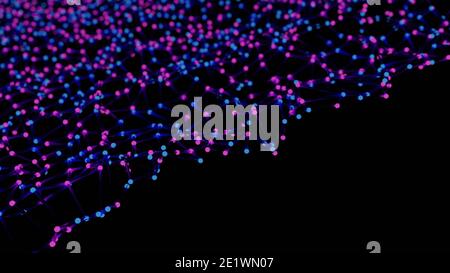 Digital plexus wave triangulation shapes, Abstract Polygon background computer networks ...