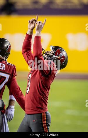 Tampa Bay Buccaneers kicker Ryan Succop (3) runs off the field after an ...