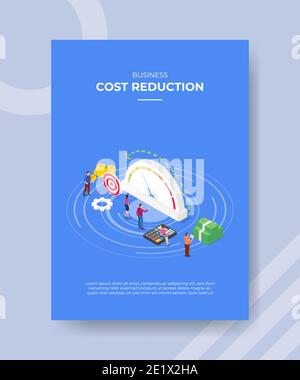 cost reduction concept for template of banners, flyer, books cover ...