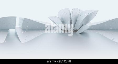 360 hdr style vr equi rectangular panorama of futuristic city 3d render ...