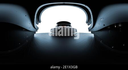 360 hdr style vr equi rectangular panorama of futuristic city 3d render ...