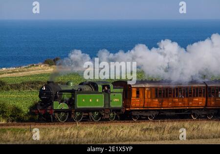 Great Northern Railway, GNR, Class N2 steam locomotive passing ...