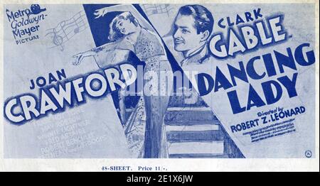 MOVIE POSTER DANCING LADY (1933 Stock Photo - Alamy
