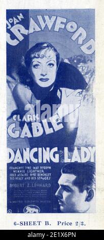 MOVIE POSTER DANCING LADY (1933 Stock Photo - Alamy