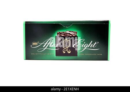 after eight mints box and wafer thins chocolate cut out white ...