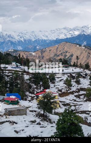 A little glimpse of the place chopta in uttarakhand with snow covered ...
