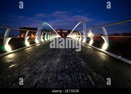 The Clyde Smartbridge in Glasgow, Dalmarnock Smart Bridge Stock Photo ...