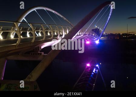 The Clyde Smartbridge in Glasgow, Dalmarnock Smart Bridge Stock Photo ...