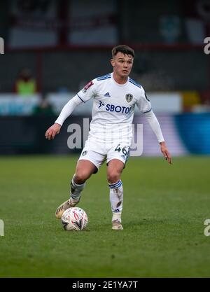 Jamie Shackleton of Leeds United during The FA Cup Third Round between ...