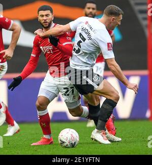 Lee Brown of Portsmouth during the FA Cup match at Ashton Gate, Bristol ...