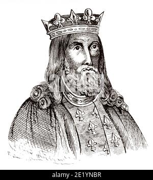Portrait of Chlothar I the Old or Clotaire (467 - 562). King of France ...