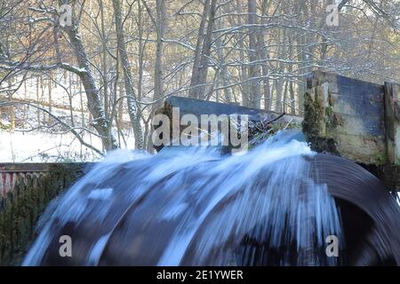 scenic details of a spinning water wheel Stock Photo - Alamy