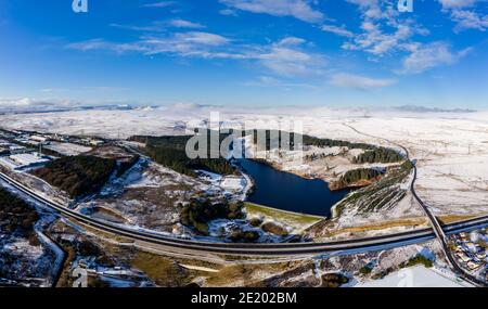 Bright sunny winter day, aerial views, Beach Head, Seaford East Sussex ...
