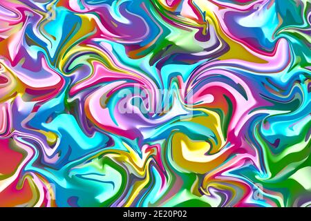 A red and green luxury abstract fluid art painting in alcohol ink ...