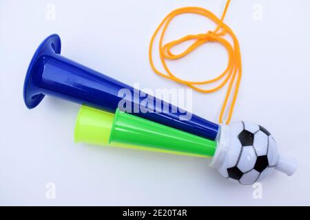 Trumpet shaped whistle blowing horn known as Pipudi or pipudo in ...