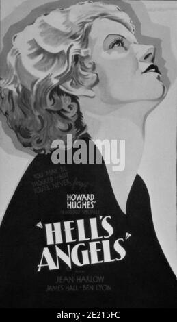 HELL'S ANGELS 1930. Jean Harlow on a poster for "Hell's Angels," 1930 ...