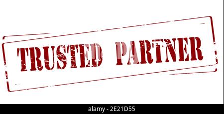 Rubber stamp with text trusted partner inside, illustration Stock Photo ...