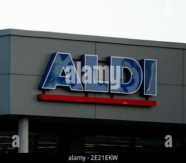 Logo of German supermarket chain Aldi Stock Photo - Alamy
