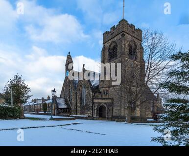 Snow covered St Johns church Leytonstone London 22nd February 2009 ...
