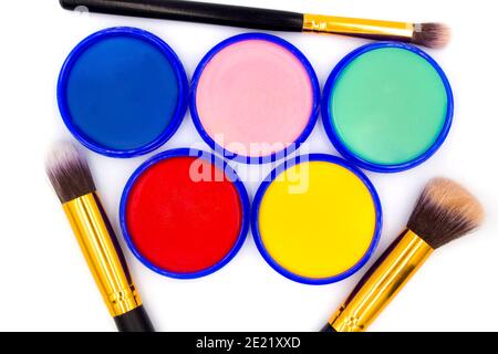 Face art Paints and brushes for make-up, for painting on faces, face ...