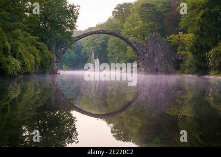 Medieval Rakotz Bridge in Gablenz Germany Stock Photo - Alamy