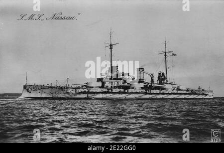 German Nassau class battleship SMS 'Rheinland', by Volcan AG, Stettin ...