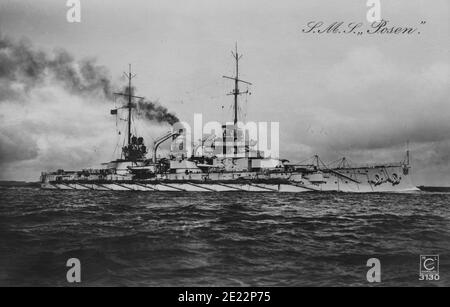 German Nassau class battleship SMS 'Rheinland', by Volcan AG, Stettin ...