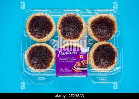 Package Of Supermarket Brand Sobey's Canadian Butter And Raisin Tarts A ...