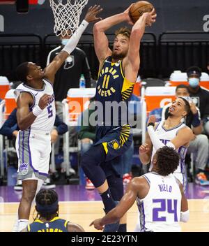 Indiana Pacers forward Domantas Sabonis (11) in the first helf of an ...