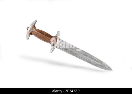 Short Swiss sword with a distinctive crescent-shaped pommel and ...