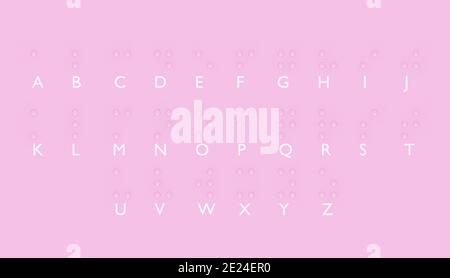 Braille Alphabet Guide Visually Impaired Writing System Symbol Formed ...