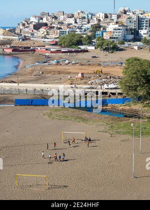 Cityview from Plato towards south. The capital Praia on the island of ...