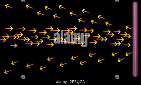 Ultraviolet light rays reflected off surface . 3d rendering ...