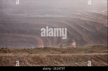 Mikhailovsky iron ore deposit (MGOK) near Zheleznogorsk. Kursk oblast ...