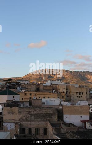 Vertical shot of buildings in Fes City in Morocco Stock Photo - Alamy