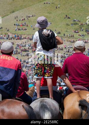 Kuresh, traditional Kyrgyz wrestling. Folk and Sport Festival ...