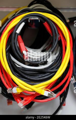 Colored Ethernet Cables Stock Photo - Alamy
