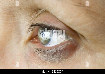 Auge, Logo O2 Stock Photo - Alamy