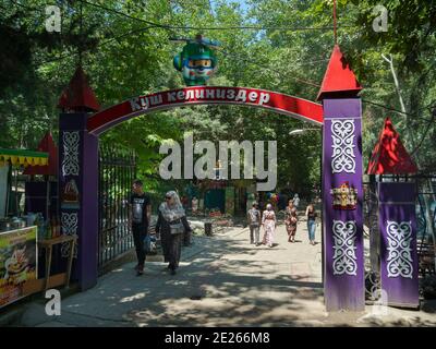 Fergana Valley close to the border to Uzbekistan, Kyrgyzstan Stock ...