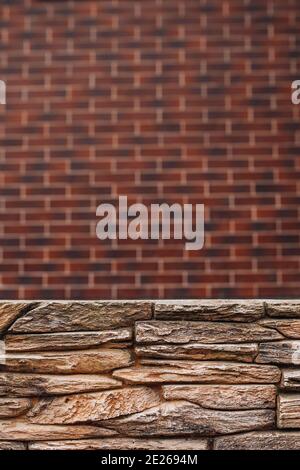 Red brick wall background - mocap label space Stock Photo - Alamy