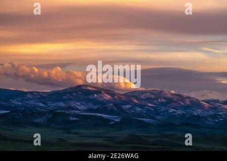 A beautiful shot of mesmerizing cloudy sky over forested fields Stock ...