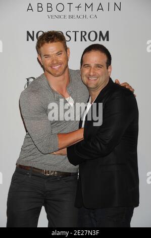 Kellan Lutz (L) and Danny Guez attending the launch of the Dylan George ...